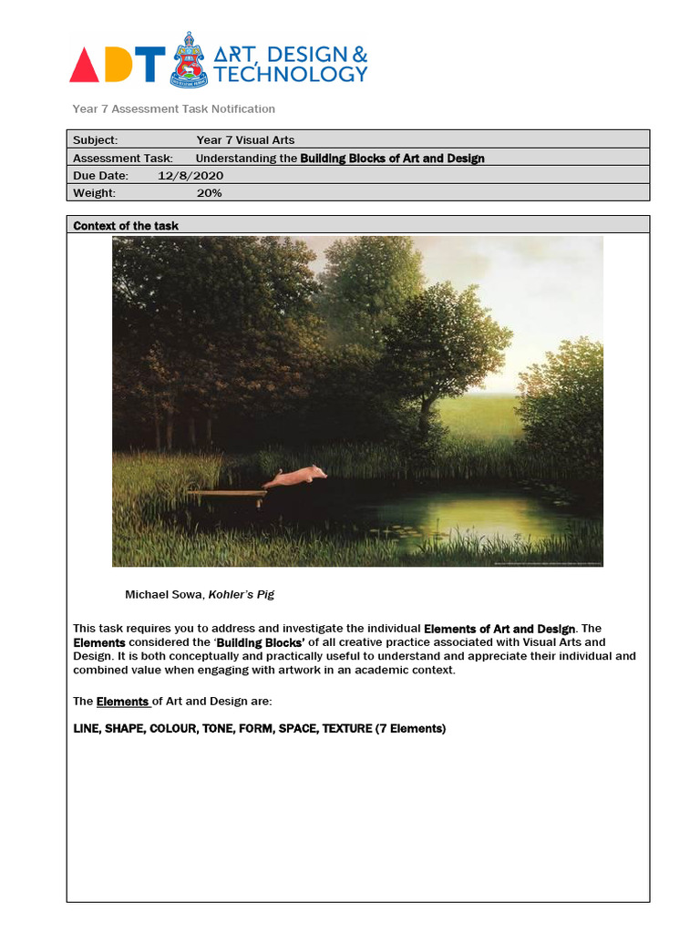Year 7 Assessment Task Building Blocks of Art | PDF | Computer Graphics