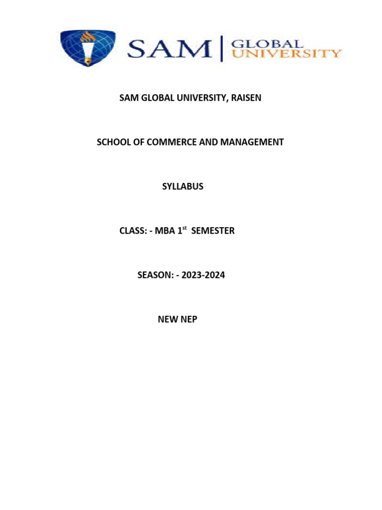 MBA 1st Semester Business Statistics Syllabus | PDF | Statistics ...