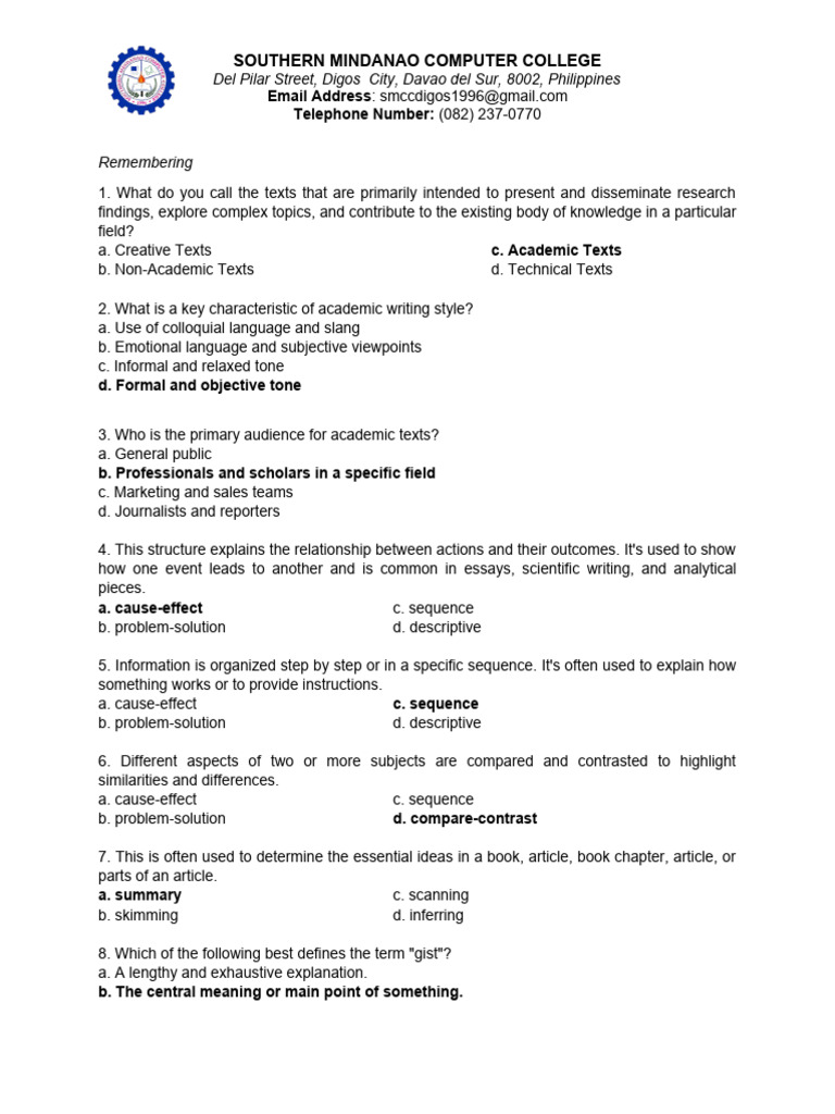 EAPP Exam1 | PDF | Causality | Information