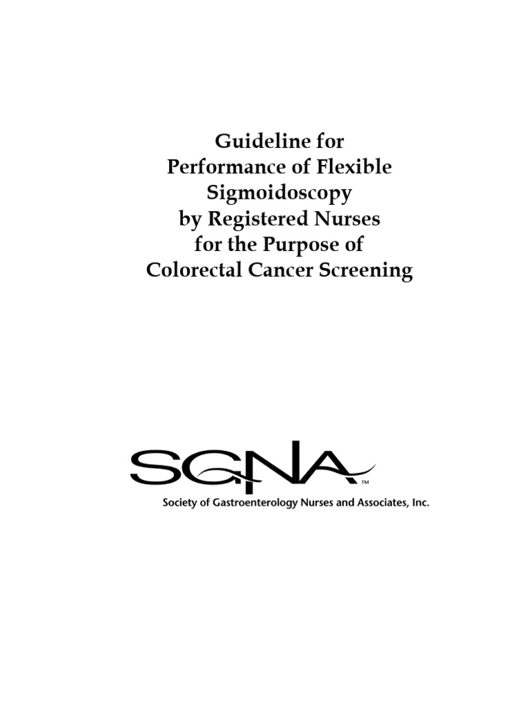 Flexible Sigmoidoscopy Guideline | PDF