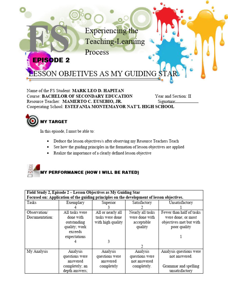 Field Study 2 | PDF | Cognition | Cognitive Science