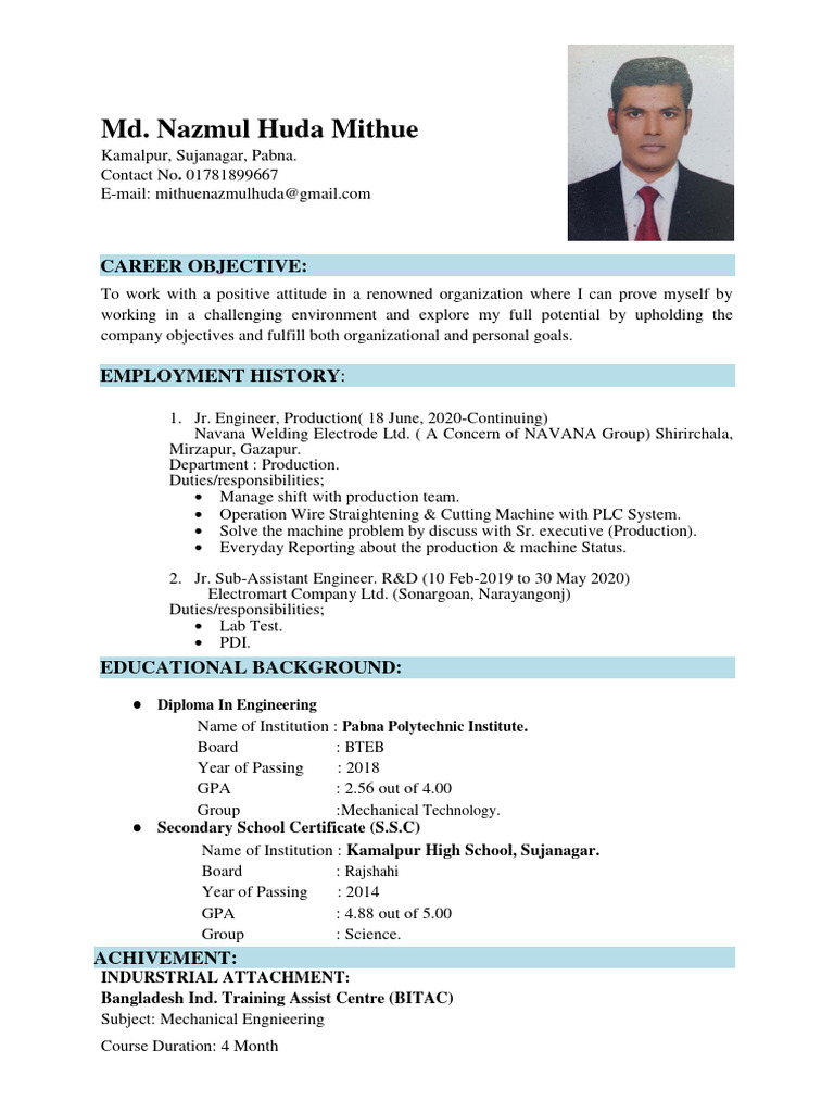 CV (Technical) Experienced | PDF