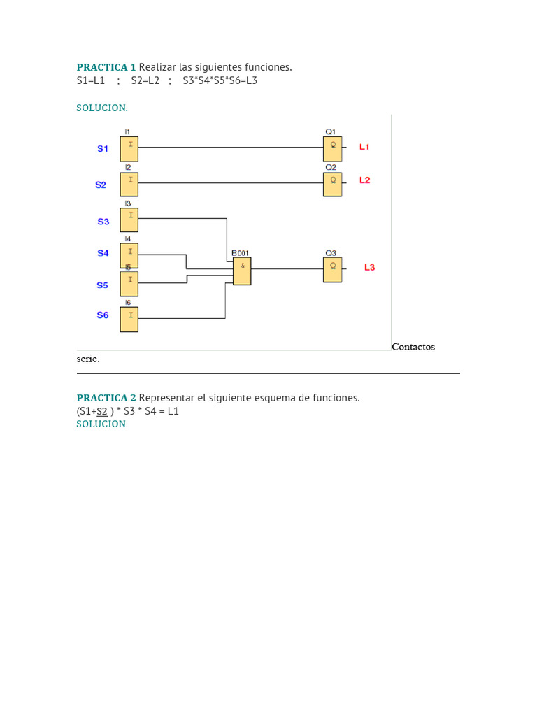 PRACTICA 1 Ejercicios de Logo Resueltos Muy Faciles | PDF | Relé | Equipo