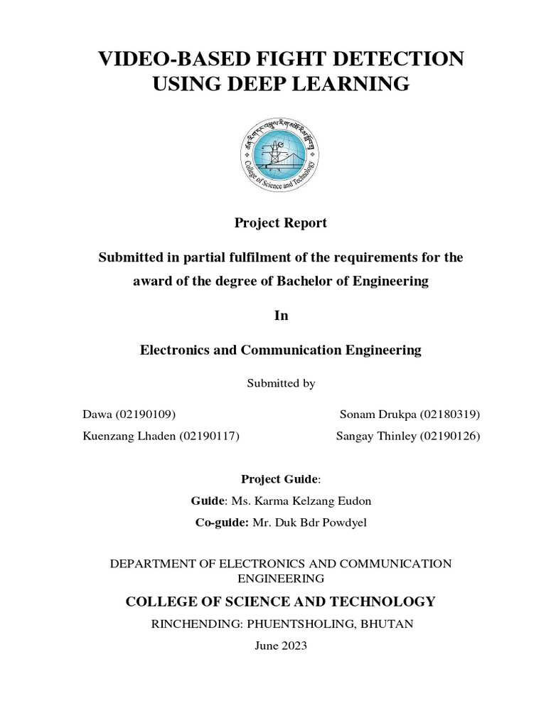 Video Based Fight Detection Using Deep Learning | PDF | Artificial ...