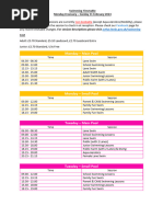 Abbey Stadium Swimming Timetable | PDF