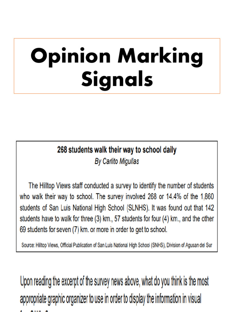 Opinion Marking Signals | PDF