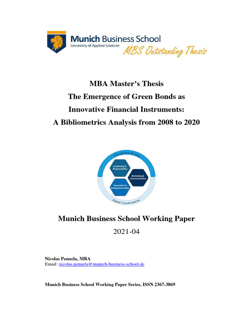 MBS-WP-2021-04 Outstanding Thesis Penuela MBA Final Compressed | PDF ...
