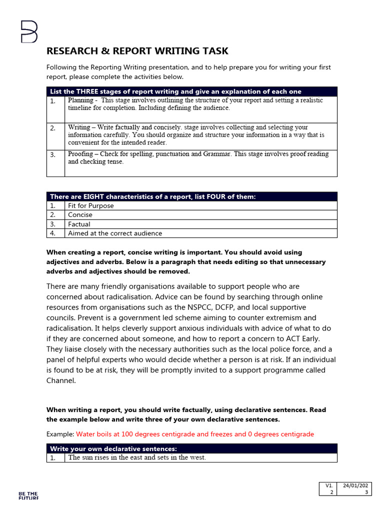 Onboarding_Research & Report Writing Task_V1.2_0123 (1) | PDF | Human ...