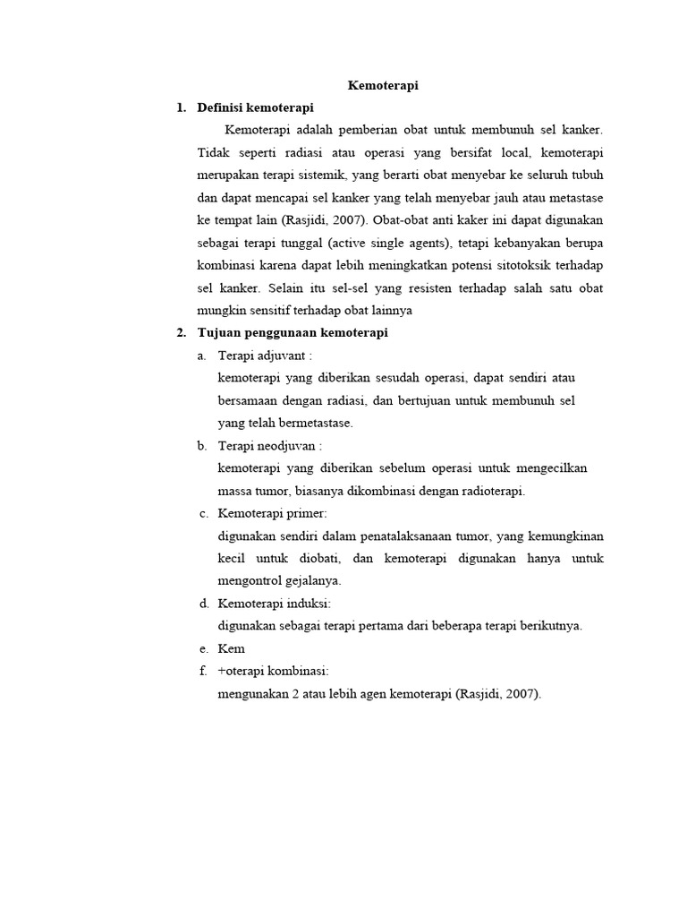 Kemoterapi | PDF | Sains & Matematika