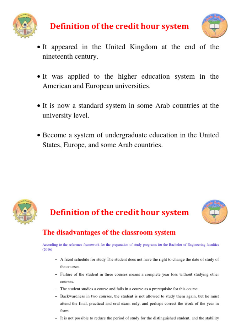 Definition of The Credit Hour System | PDF | Course Credit | Academia