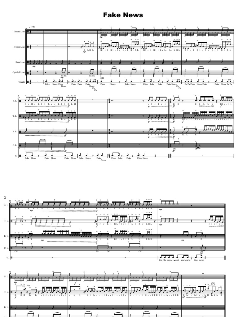 Fake News-Score and Parts | PDF