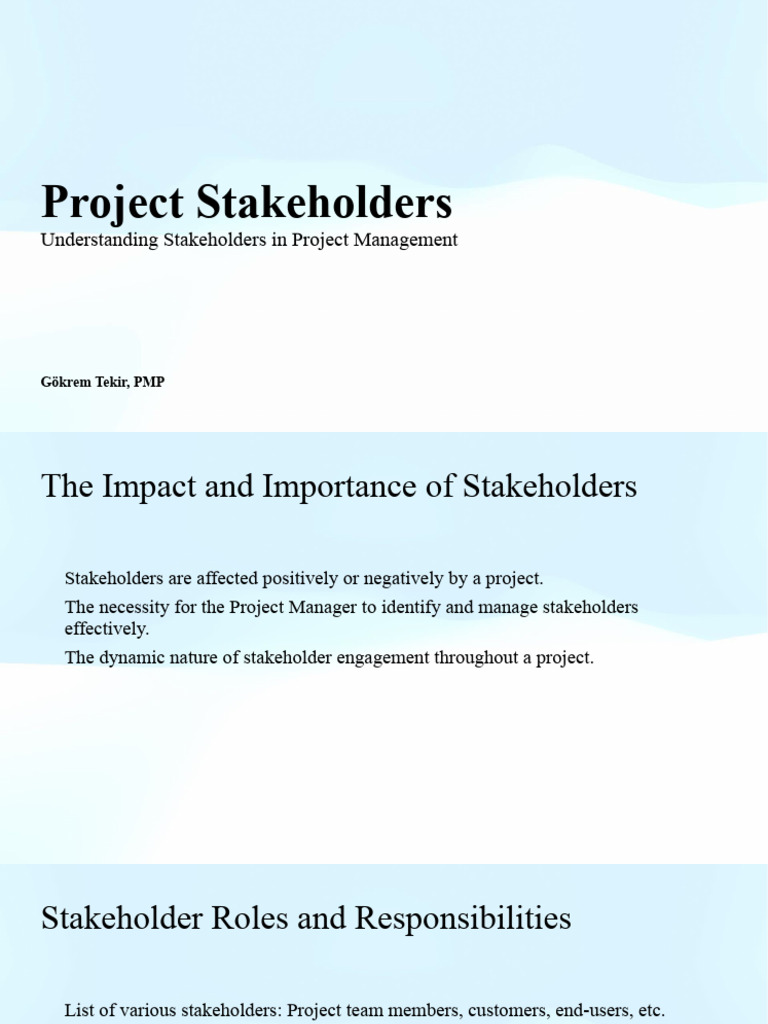 5- Project Stakeholders | PDF | Project Management | Stakeholder ...