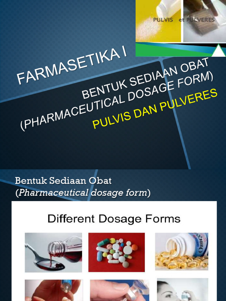 Jenis dan Pembuatan Pulvis Obat | PDF