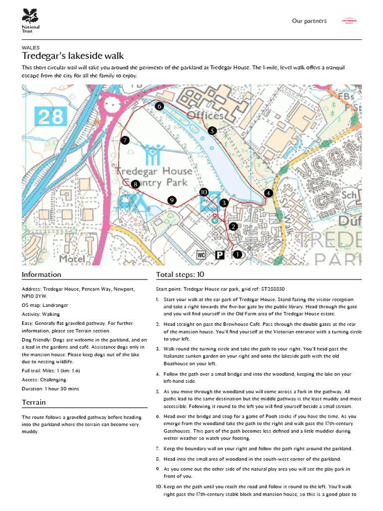 Tredegar Lakeside Walk Walking | PDF | Buildings And Structures