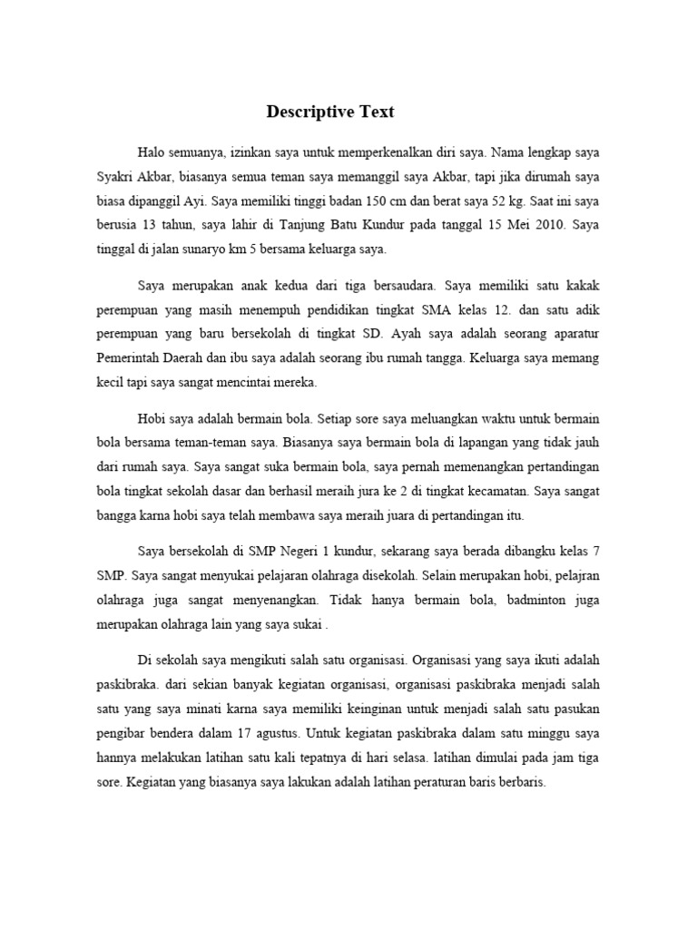 Descriptive Text | PDF