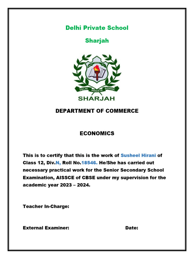 Class 12 Economics Project | PDF | Agriculture | Supply Chain