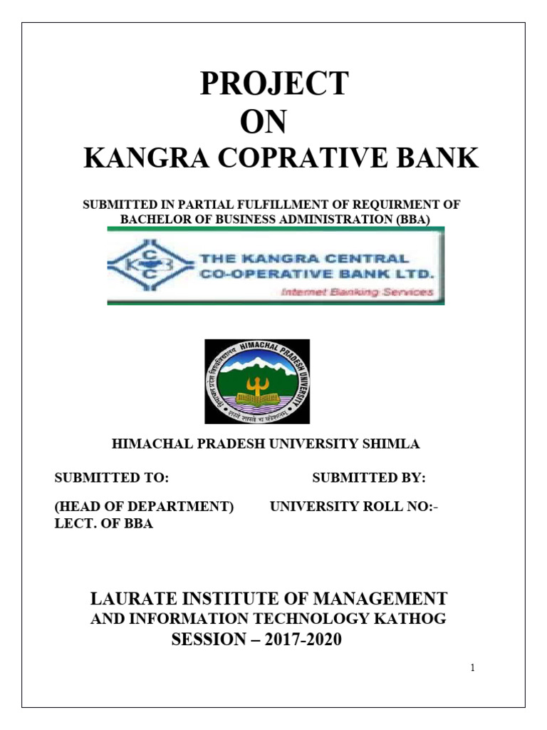 Project Report On KCC Bank | PDF | Banks | Survey Methodology