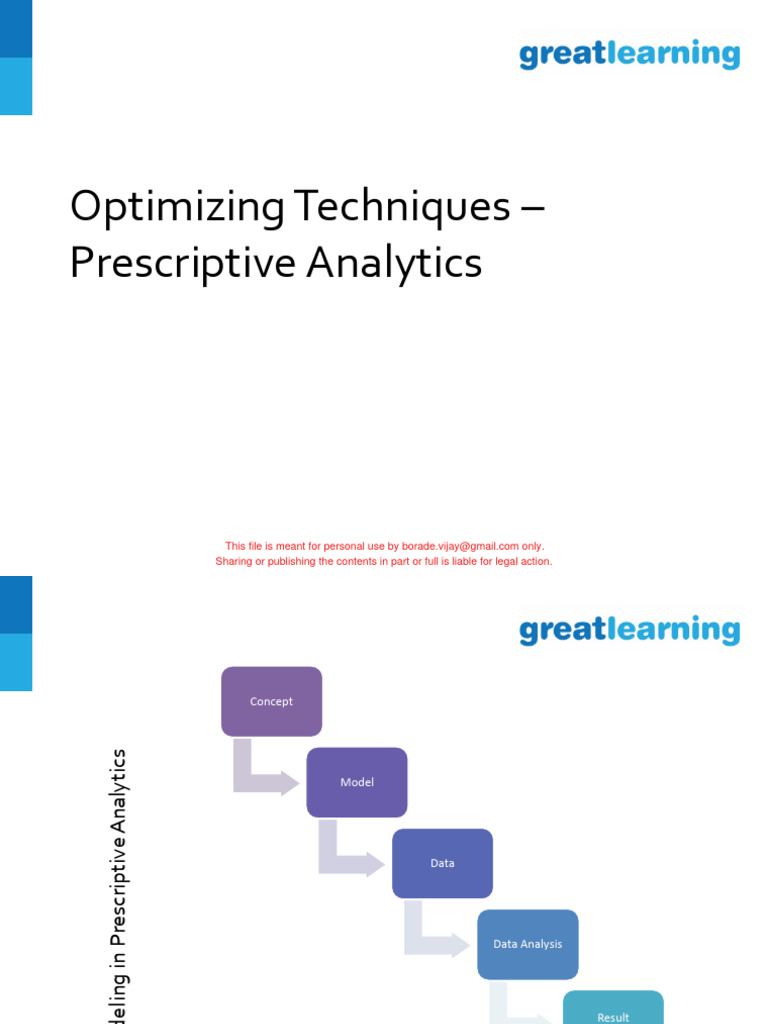 Introduction To Prescriptive | PDF | Analytics | Inventory
