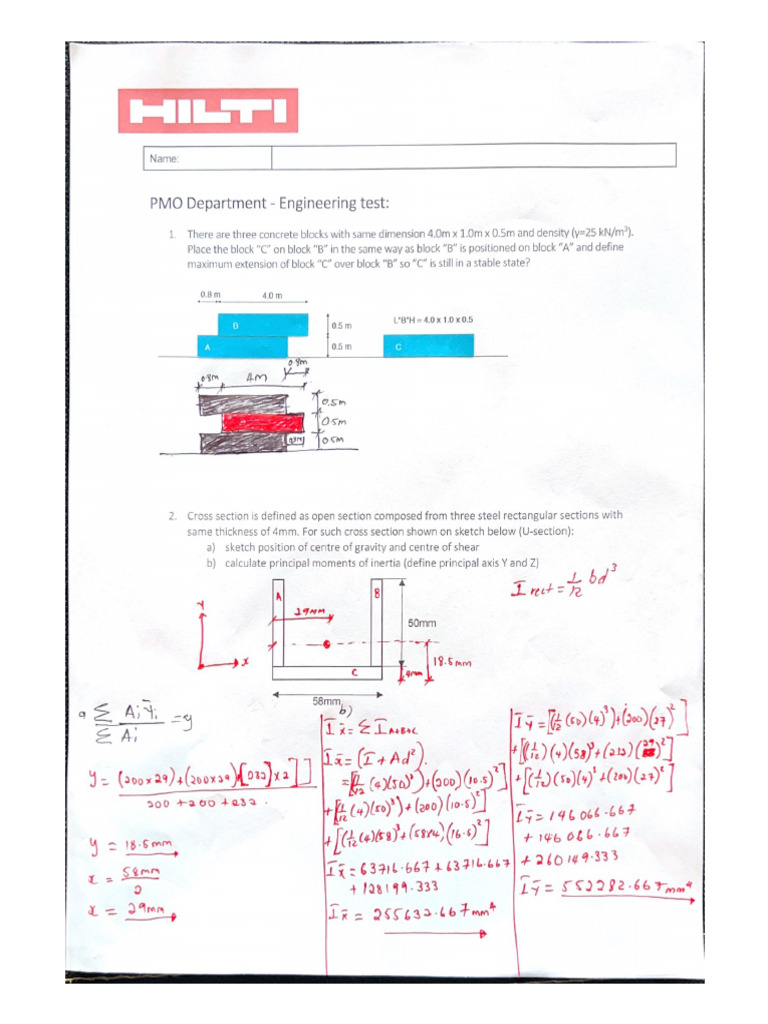 Thabang Mmutle - PMO Department - Engineering Test | PDF