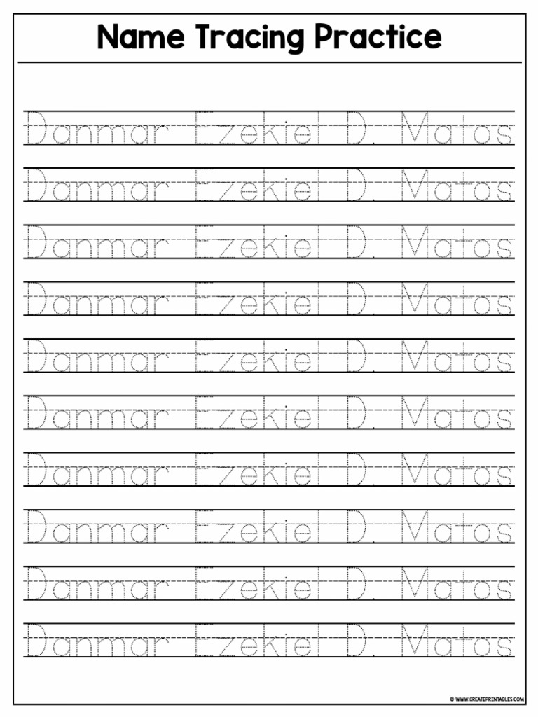Name - Tracing - Practice 2F12 8D6F BAC9 | PDF