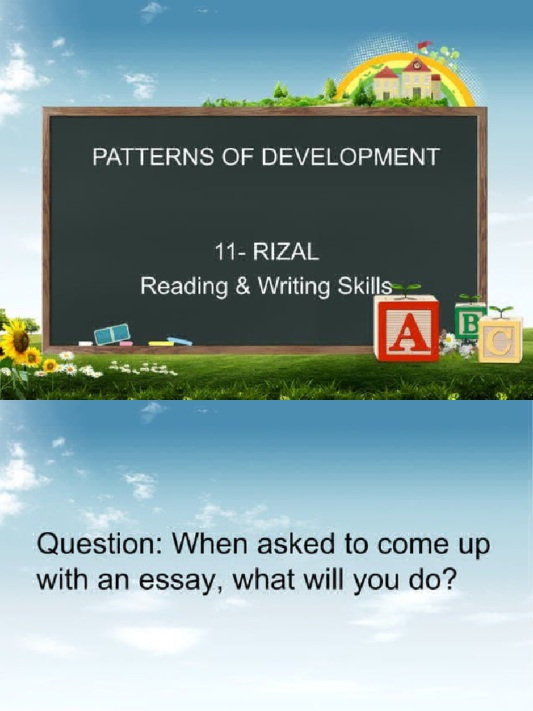 Patterns of Paragraph Development Narration Description Definition | PDF