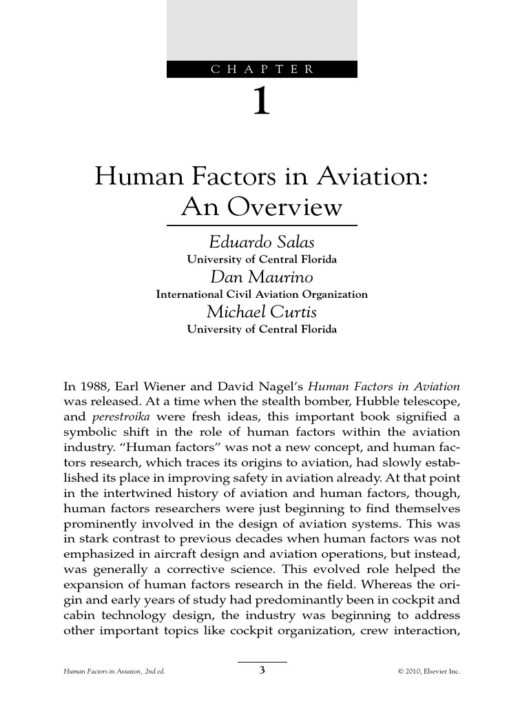 Overview of Human Factors in Aviation | PDF | Simulation | Human ...