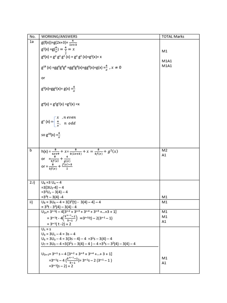 SRWK Set 1 Ans | PDF | Mathematical Analysis | Mathematical Relations