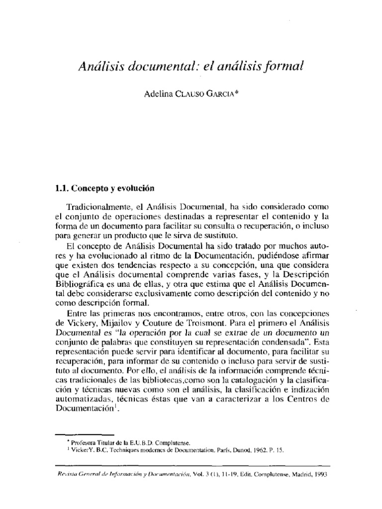 Análisis documental_ el análisisformal - PDF | PDF