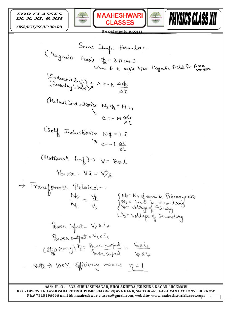 EMI Numericals | PDF | Transformer | Electromagnetic Induction