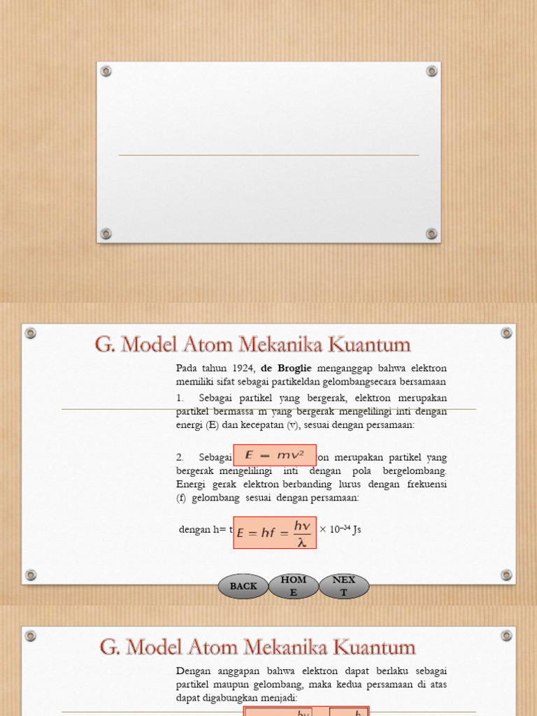 Model Atom Mekanika Kwantum | PDF