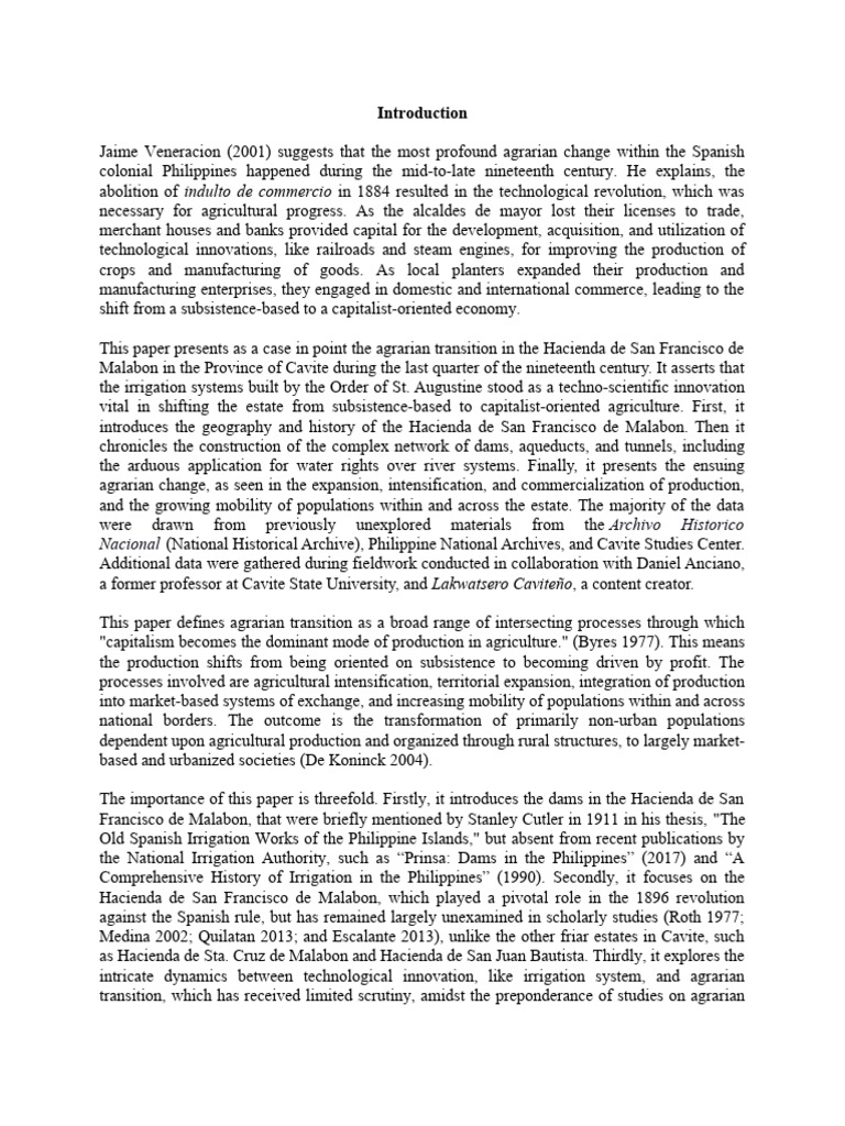 Agrarian Transition in 19th Century Cavite | PDF | Economies