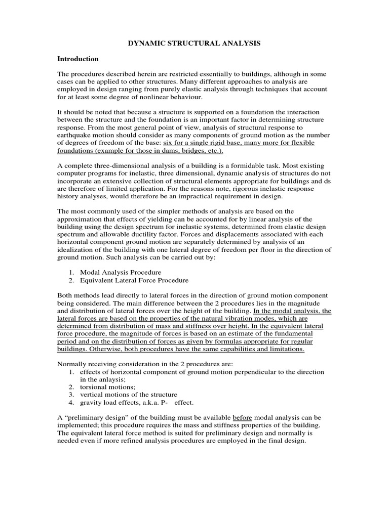 Introduction and Fundamentals | PDF | Force | Normal Mode