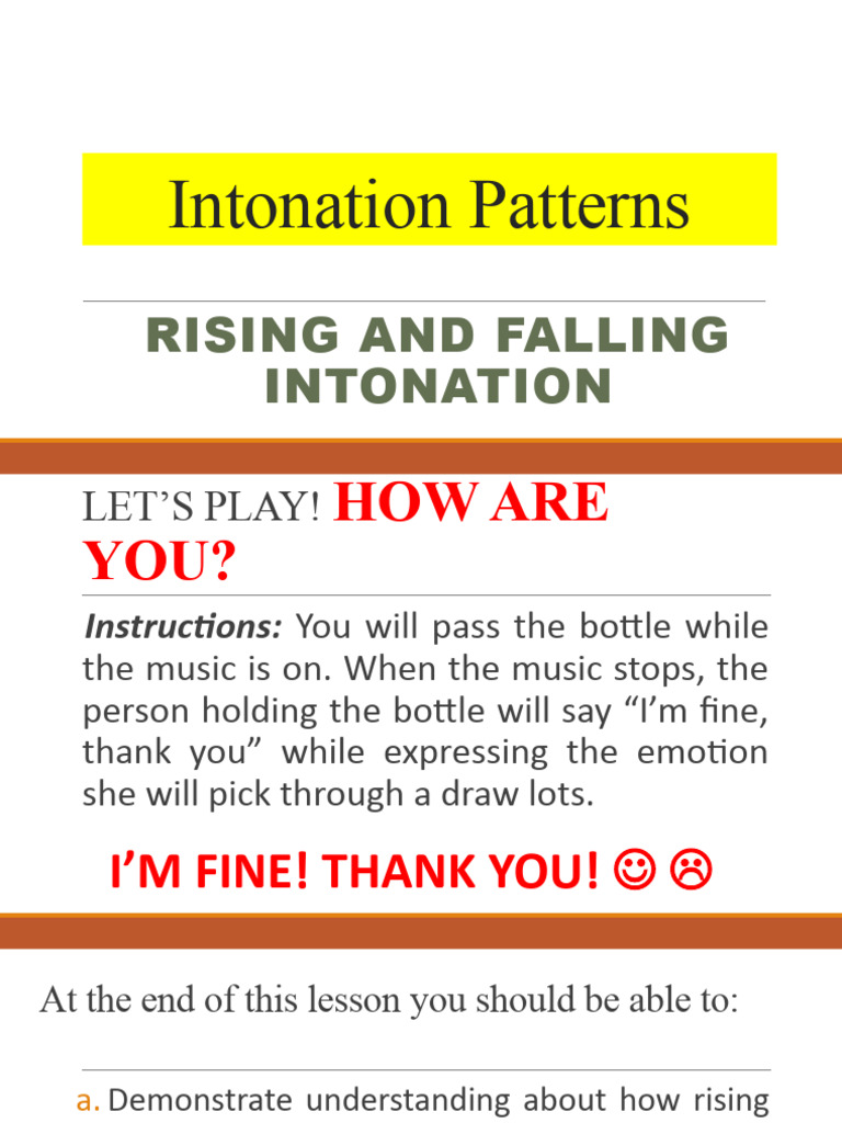 Intonation Sample | PDF | Question | Sentence (Linguistics)