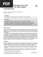 Derby Shoulder Instability Rehabilitation Programme v2.0 | PDF ...