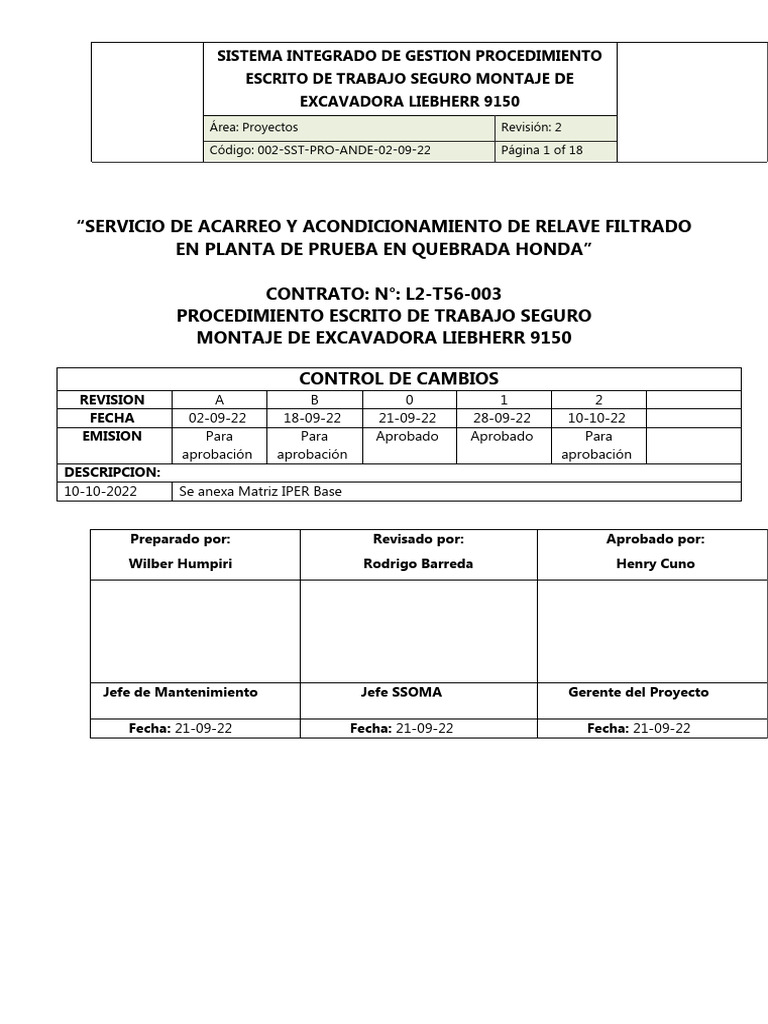 002 SST Pro Ande 02 09 22 - 2 - Aprob | PDF | Seguridad y salud ...