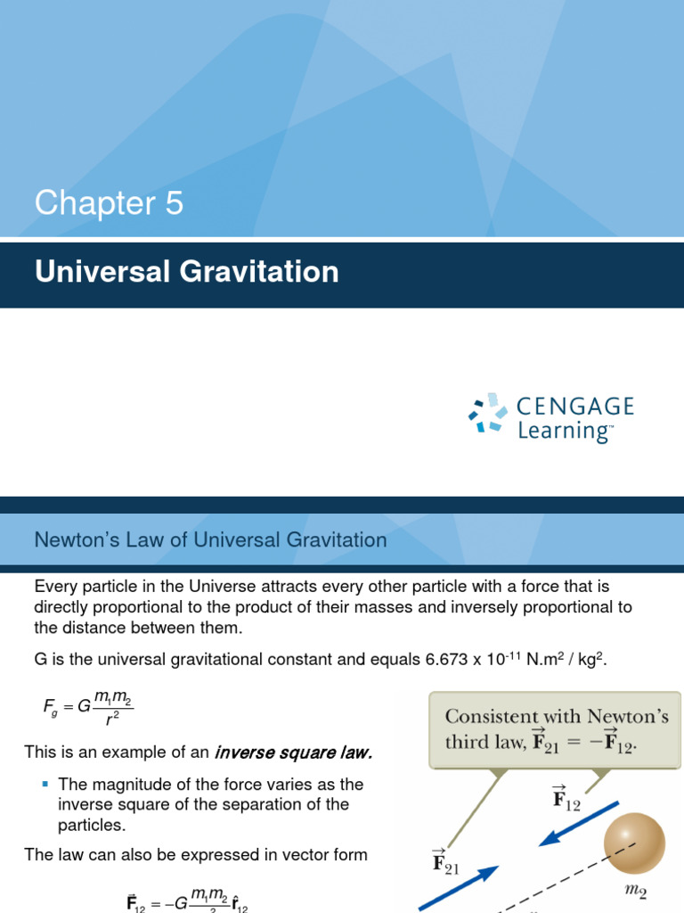 Universal Gravitation Explained | PDF | Force | Gravity