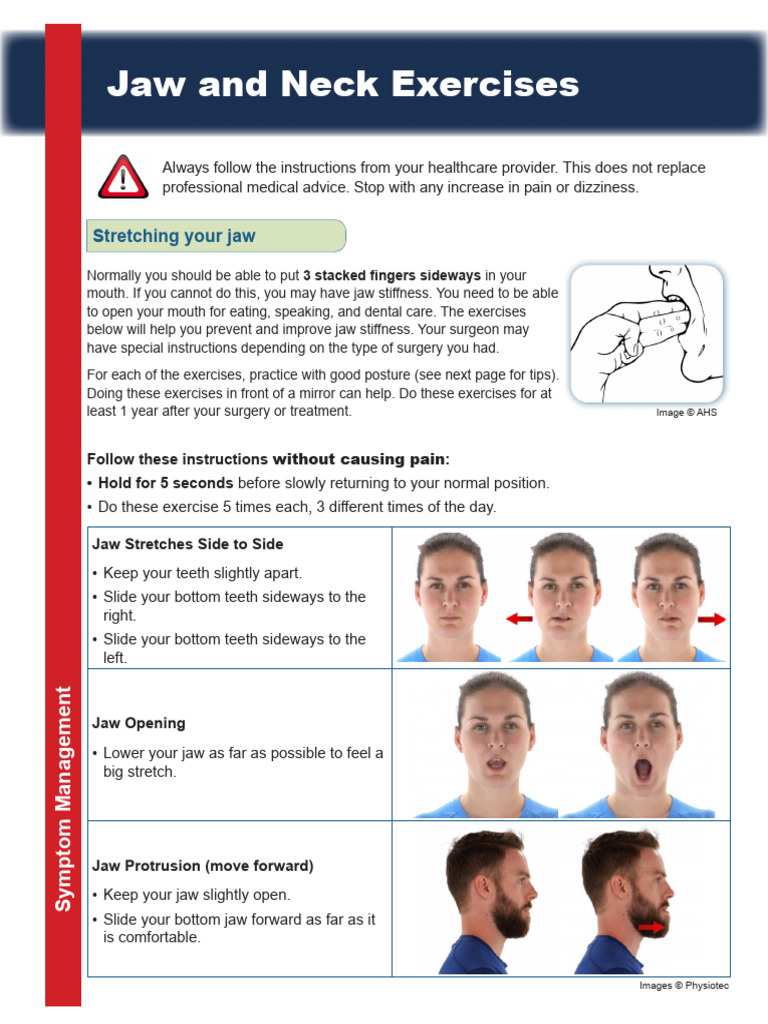 if-cca-jaw-and-neck-exercises-prov | PDF | Elbow | Shoulder