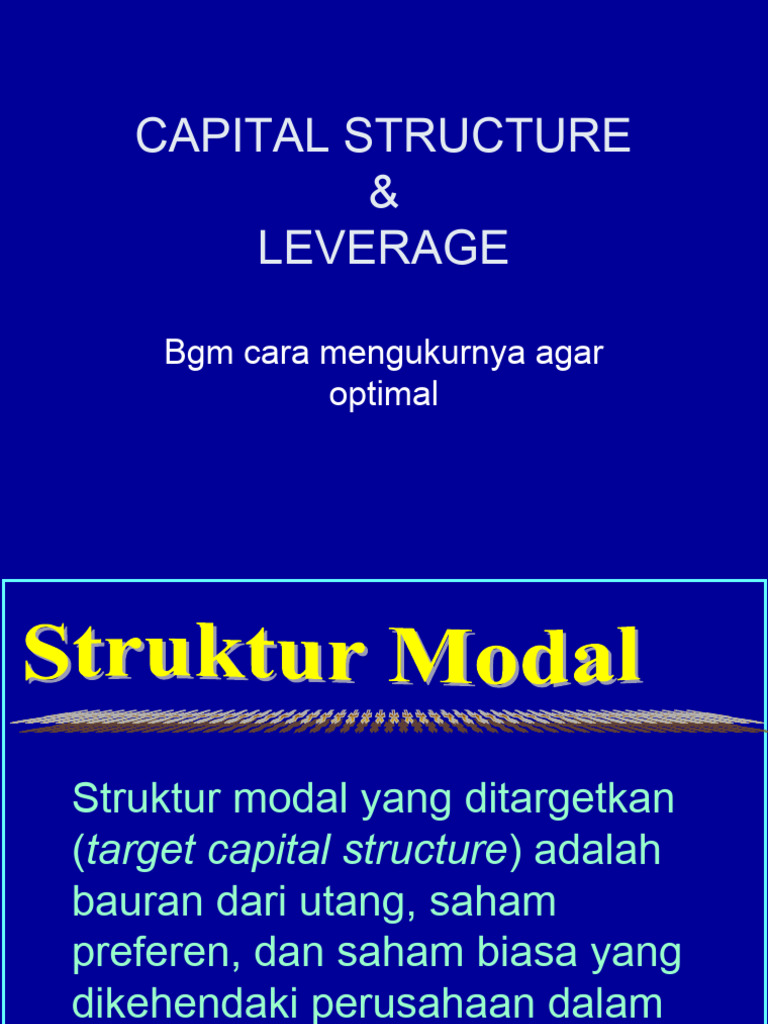 ppt leverage and capital structure [Autosaved] | PDF