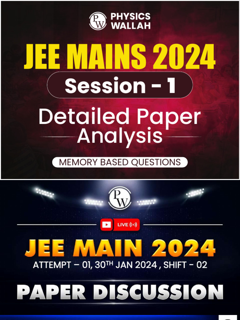 JEE Mains 2024 Paper Analysis & Questions | PDF