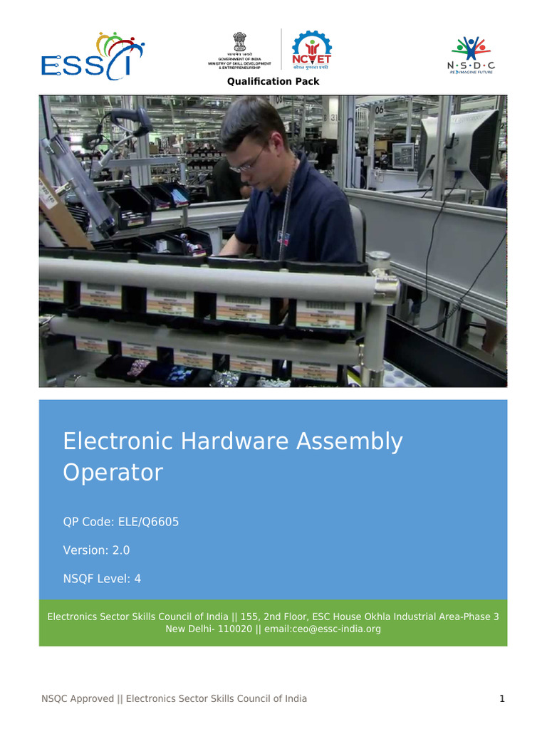 Electronic Hardware Assembly Operator - ELE - Q6605 - v2.0 | Download ...