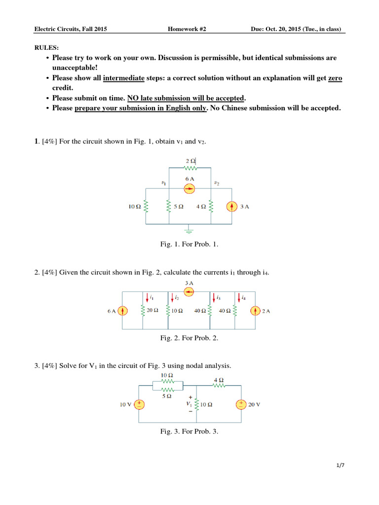 HW 2 | PDF | Electrical Network | Materials Science
