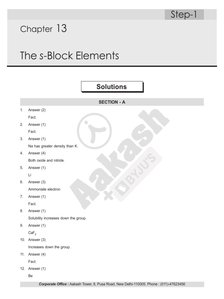 CLS ENG 23 24 XI Che Target 6 Level 1 Chapter 13 PDF Sodium