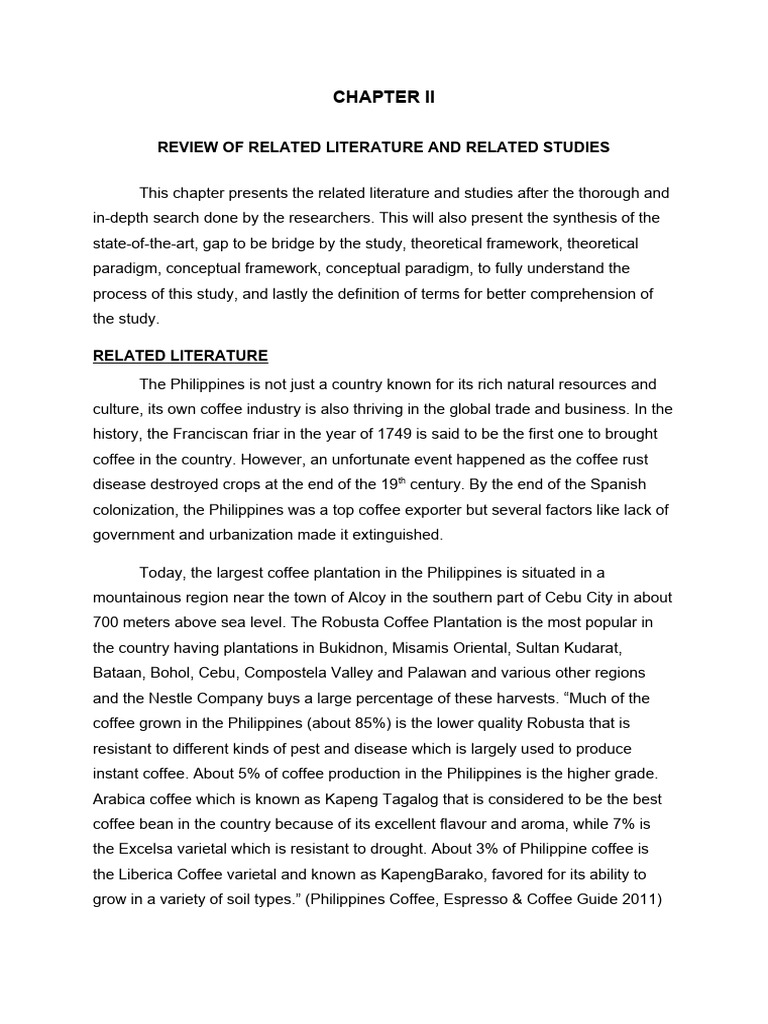 Review of Related Literature and Related Studies | PDF | Coffee ...