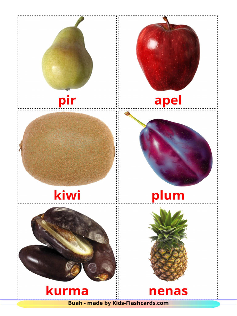 Indonesian Fruit Flashcards | PDF | Cooking, Food & Wine