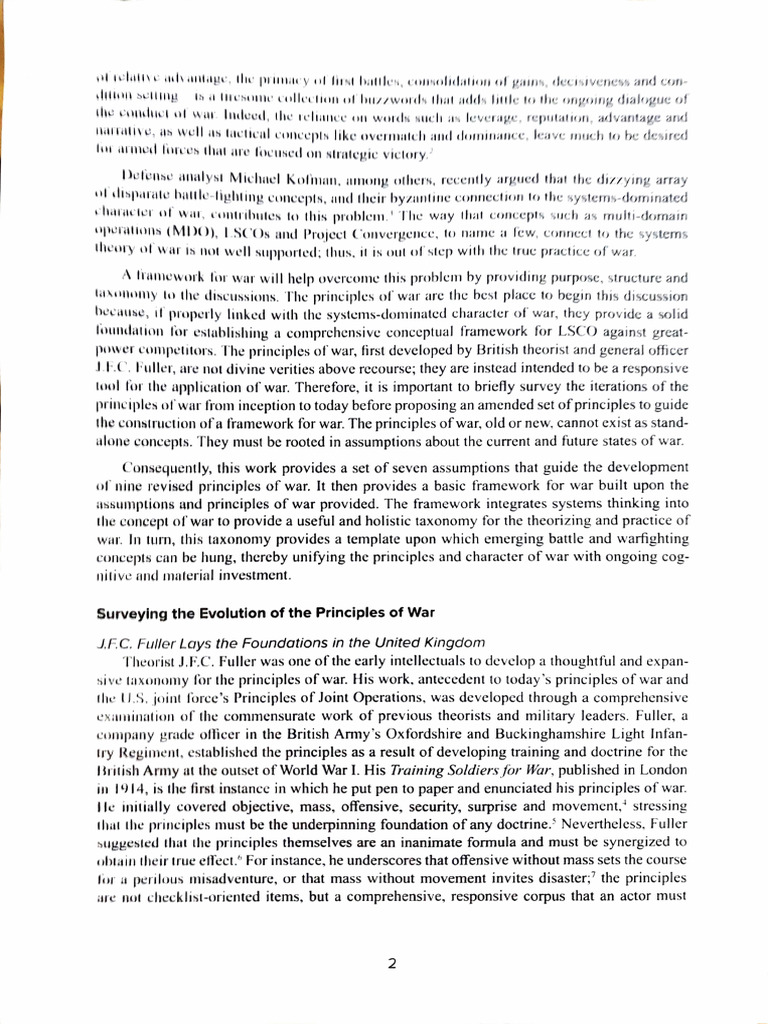 Revising J.F.C. Fuller's Principles of War | PDF | Military Doctrine ...