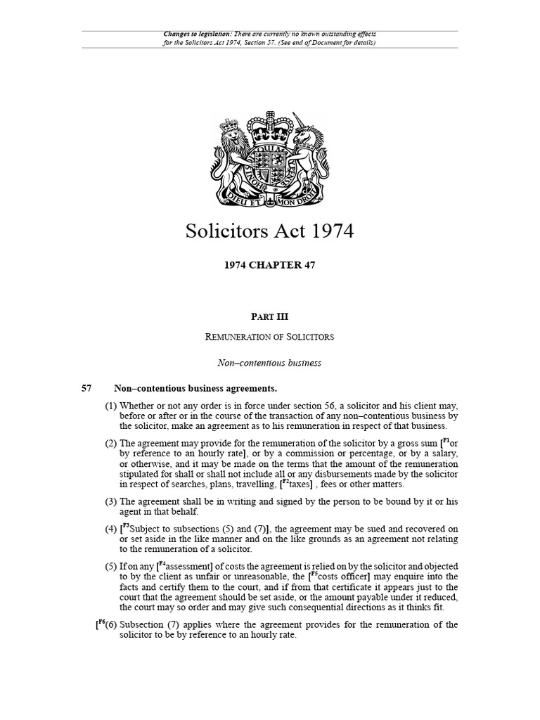 Section 57 Soliciter Act | PDF | Solicitor | Government Of The United ...