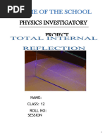 Physics Project On Total Internal Reflection | PDF | Refraction ...