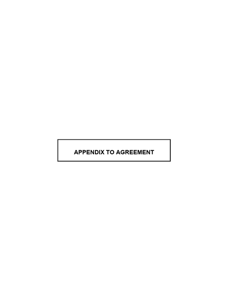 Appendix Main Contract | PDF | Legal Tender | Addendum