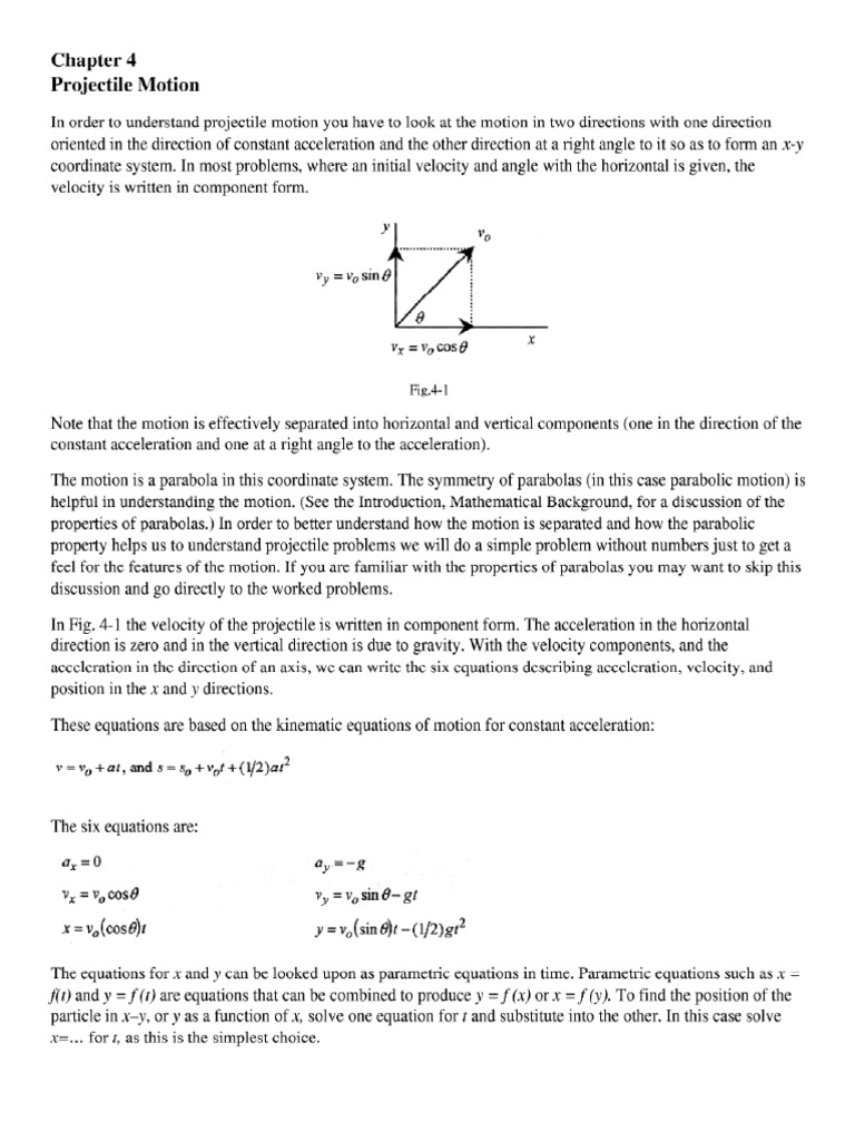 Projectile Motion | PDF