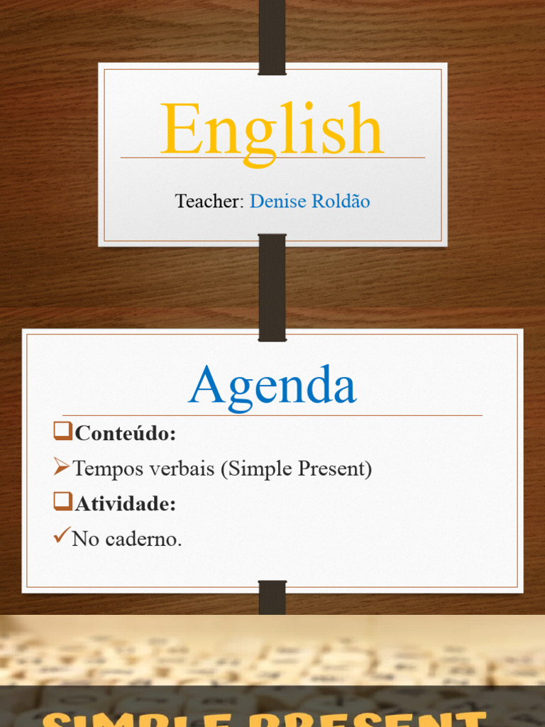 Simple Present Com Exercícios | PDF | Morfologia linguística | Gramática